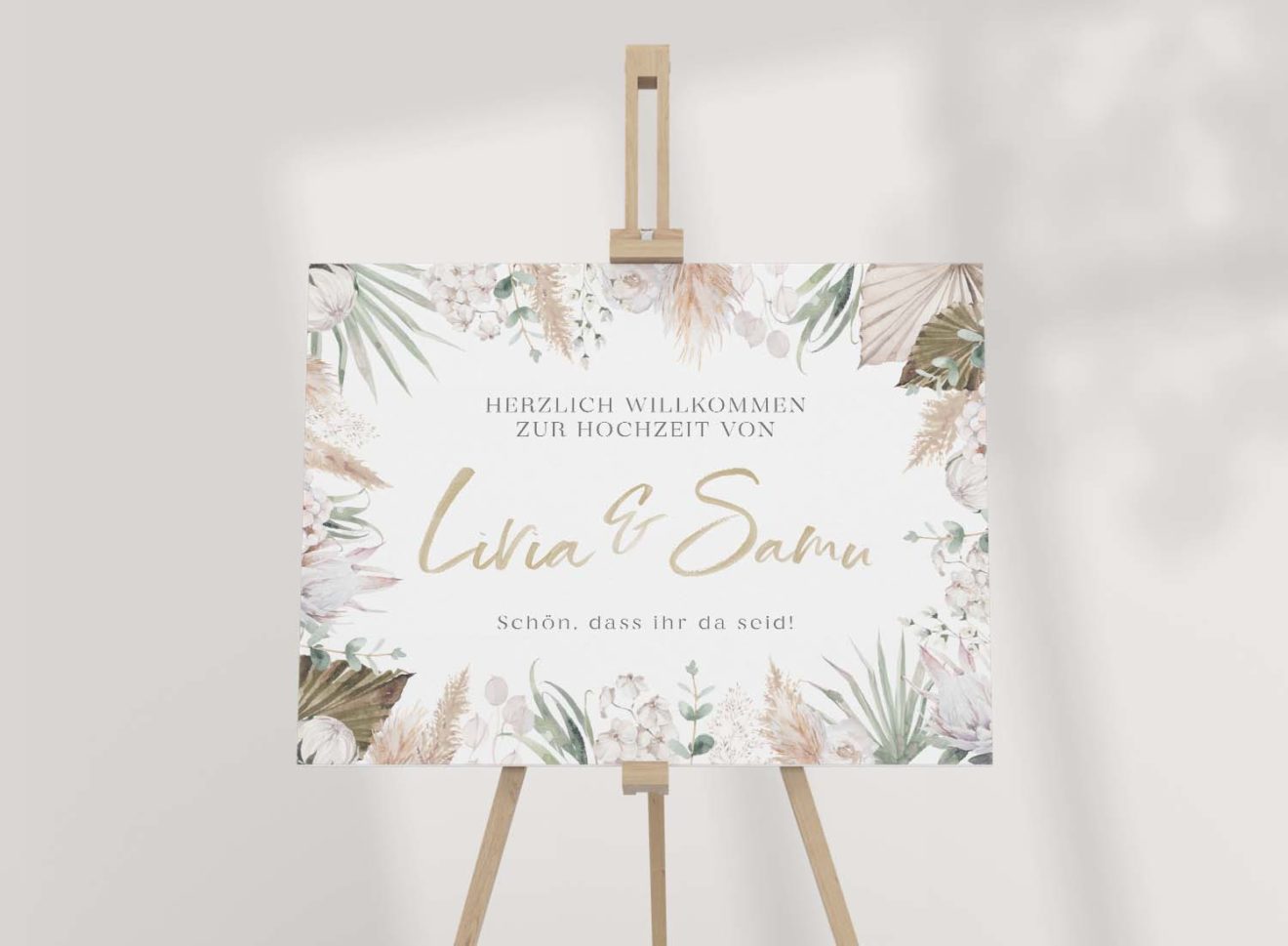 Willkommens-Schild | wild in white | Wild Child Wedding Hochzeitspapeterie