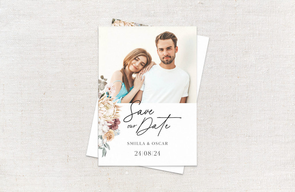 Save the date – Karte mit Foto DIN A 6 | pretty protea | Wild Child ...
